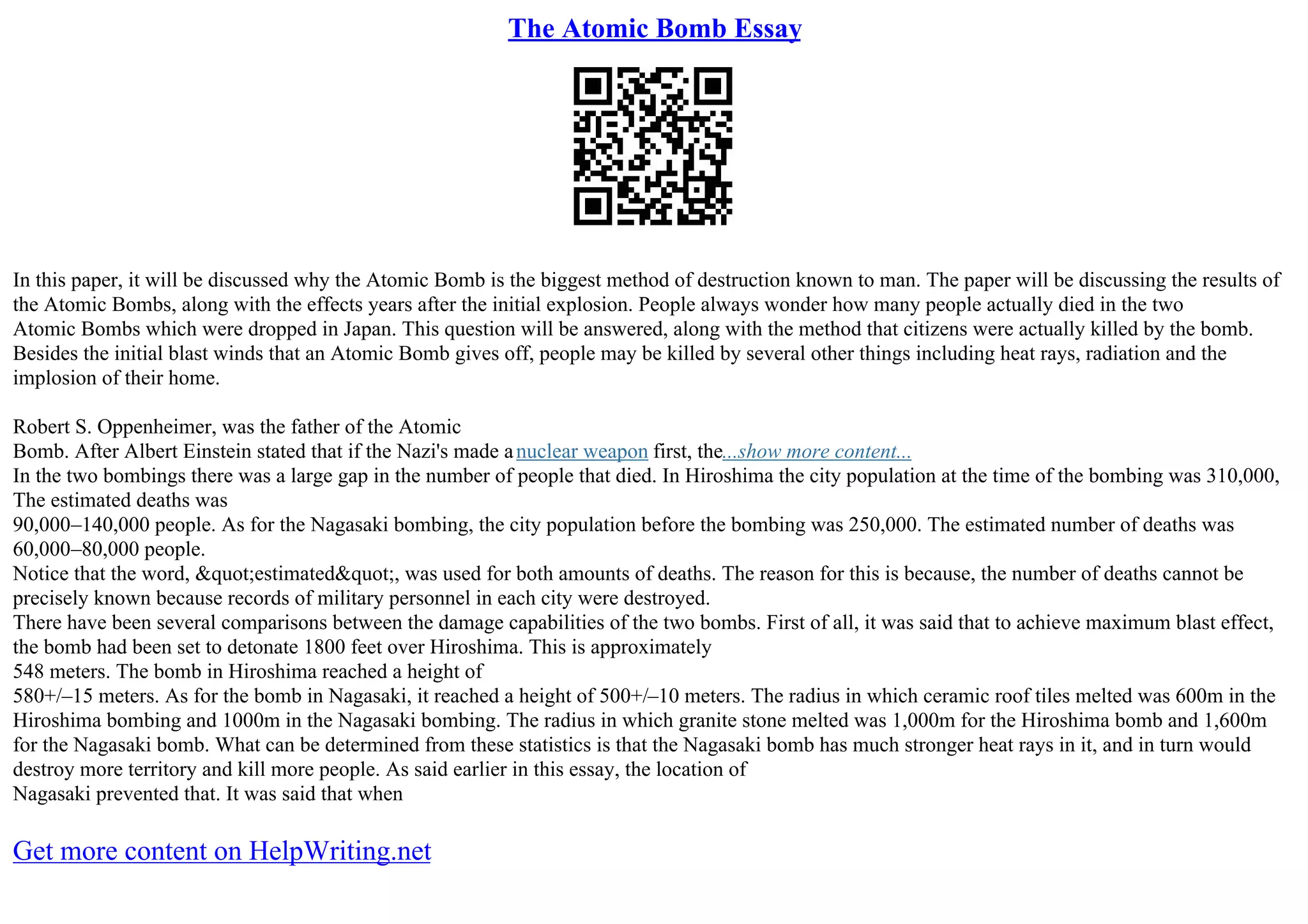 Was The Dropping Of The Atomic Bomb Justified | PPT