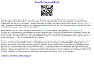 Was The Dropping Of The Atomic Bomb Justified | PPT