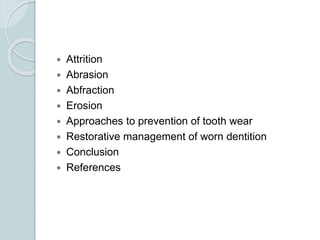 Wasting diseases of teeth final | PPTX
