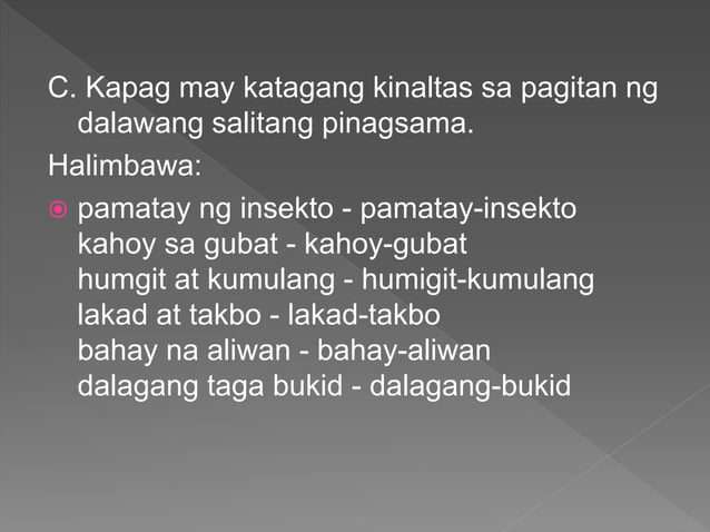 Wastong gamit-ng-gitling | PPTX