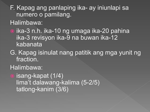 Wastong gamit-ng-gitling | PPTX