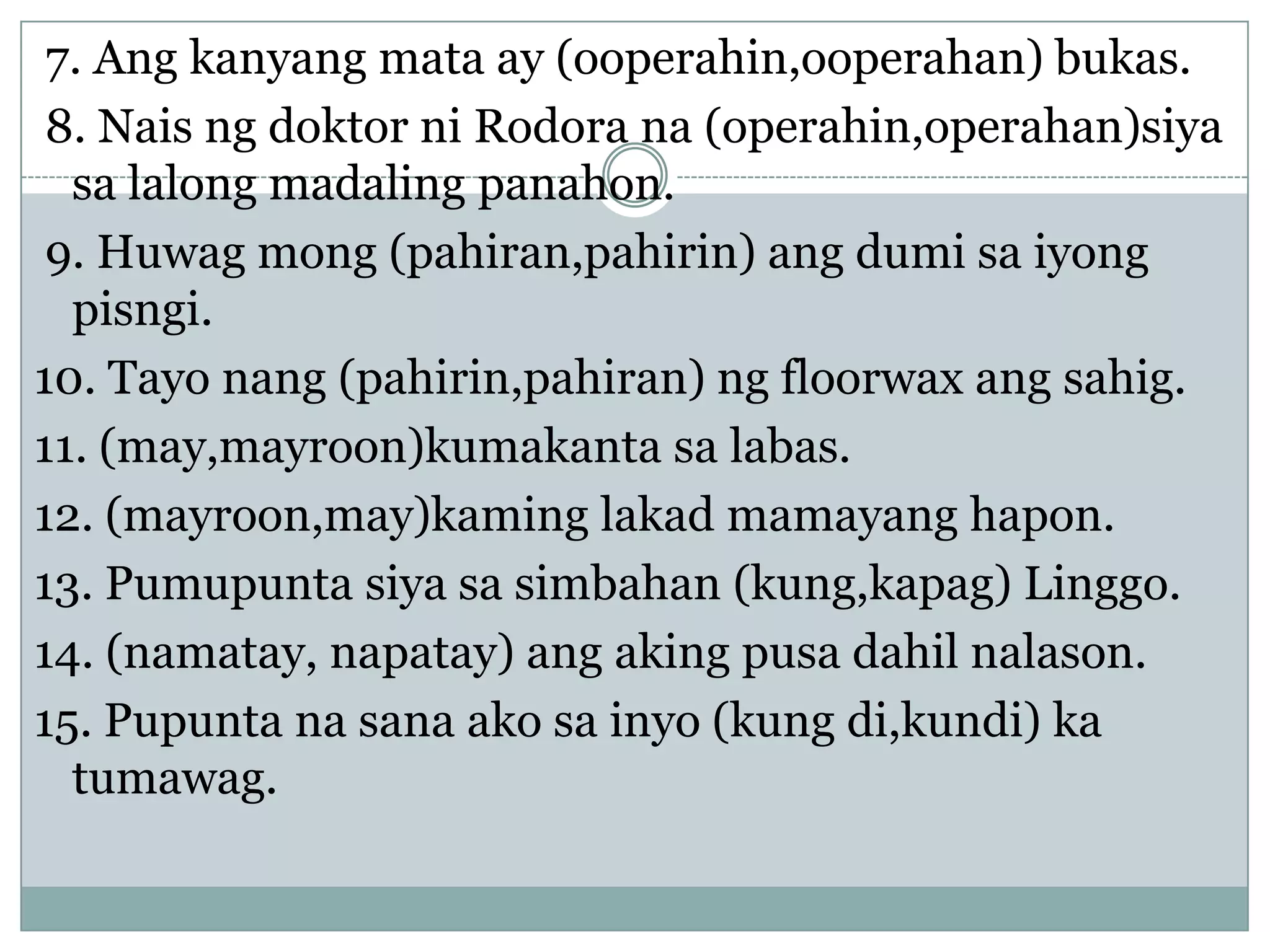 Wastong gamit ng salita | PPTX
