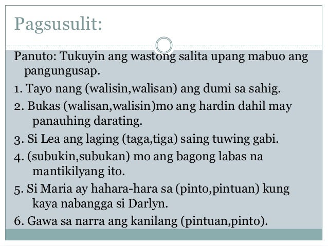 Wastong gamit ng salita