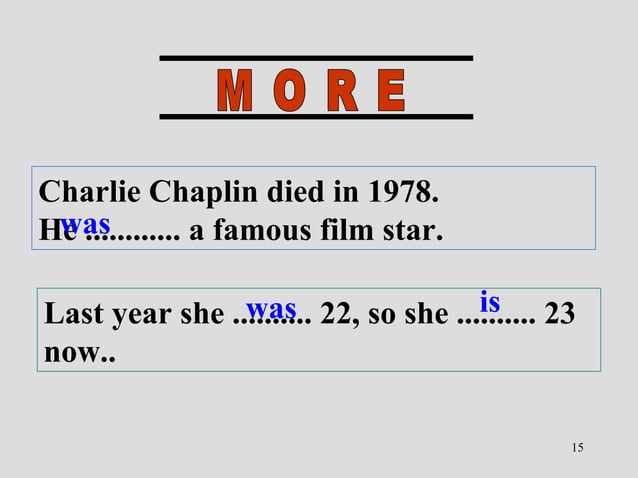 Past of the Verb to be - Was/ Were | PPT