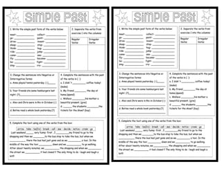 Past simple exercises for A2 LEARNERS EFL | PPT