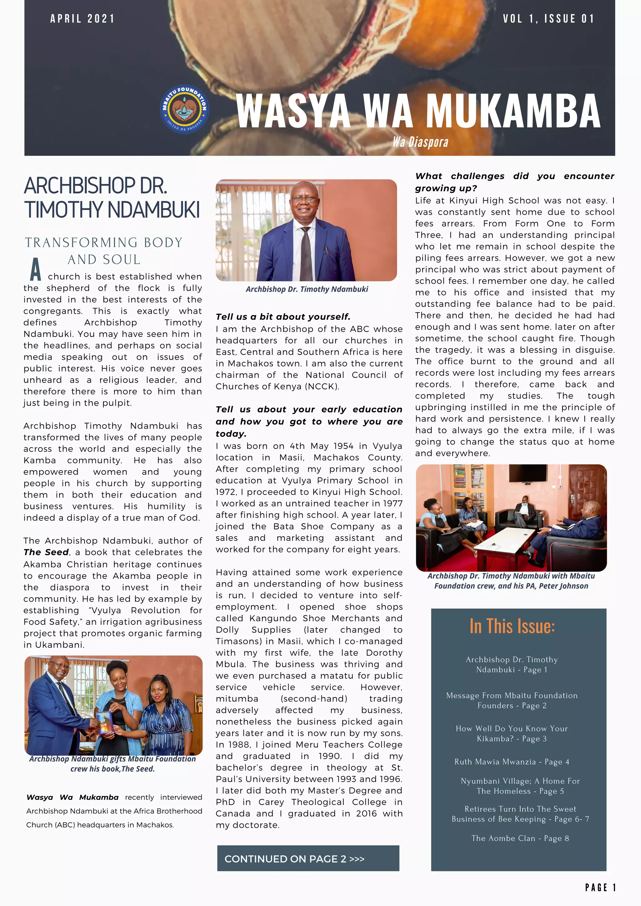 Wasya wa mukamba april 2021 edition | PDF