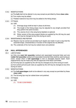 Waszp class rules | PDF | Sailing | Sports