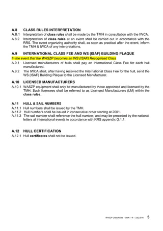 Waszp class rules | PDF | Sailing | Sports