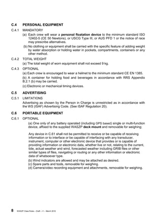 Waszp class rules | PDF | Sailing | Sports