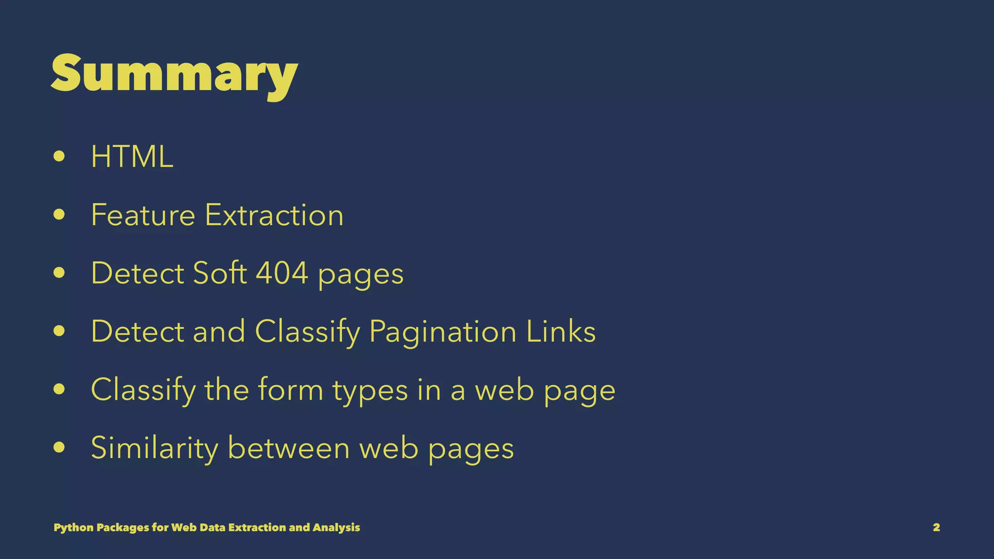 Python Packages For Web Data Extraction And Analysis Ppt Free Download