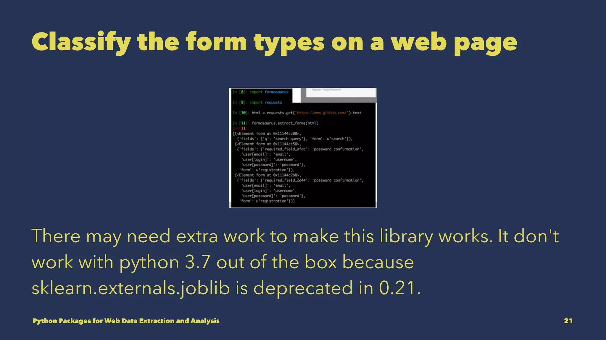 Python Packages for Web Data Extraction and Analysis | PPT