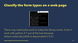 Python Packages for Web Data Extraction and Analysis | PPT