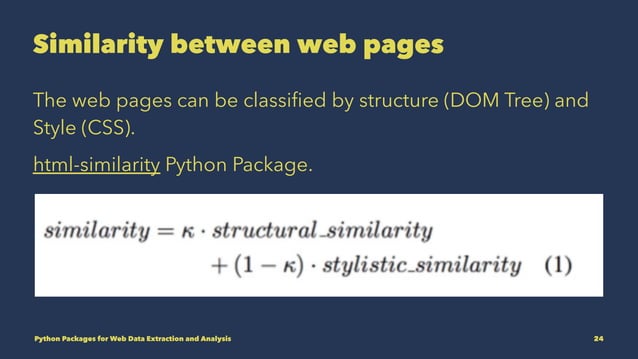Python Packages for Web Data Extraction and Analysis | PPT