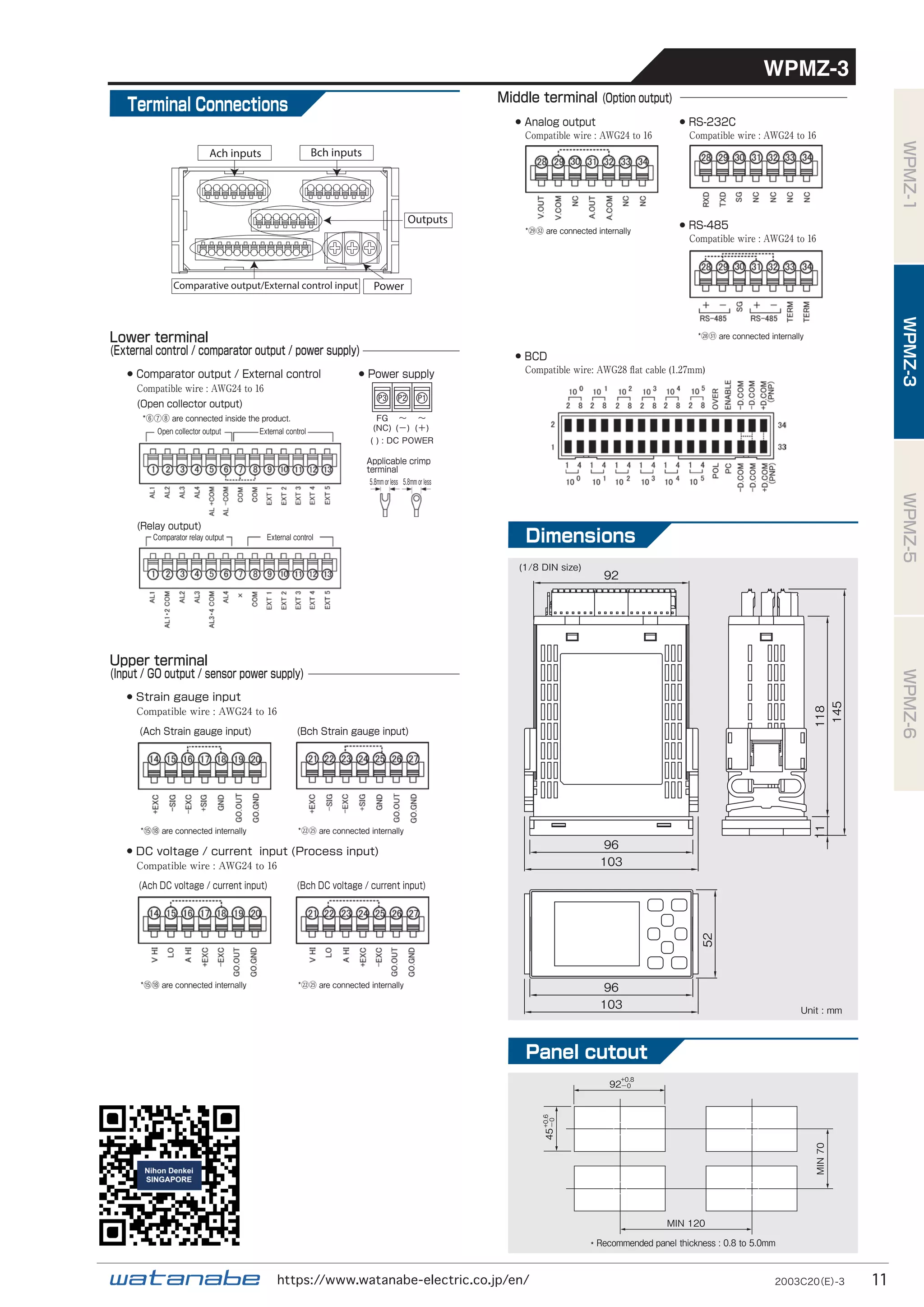 Watanabe panel meter_wpmz-3_strain_gauge_measurement | PDF