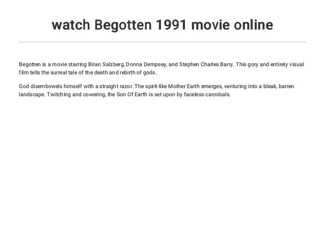 watch Begotten 1991 movie online
