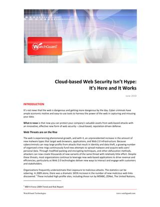 Watch Guard Reputation Enabled Defense (White Paper)Dna | PDF