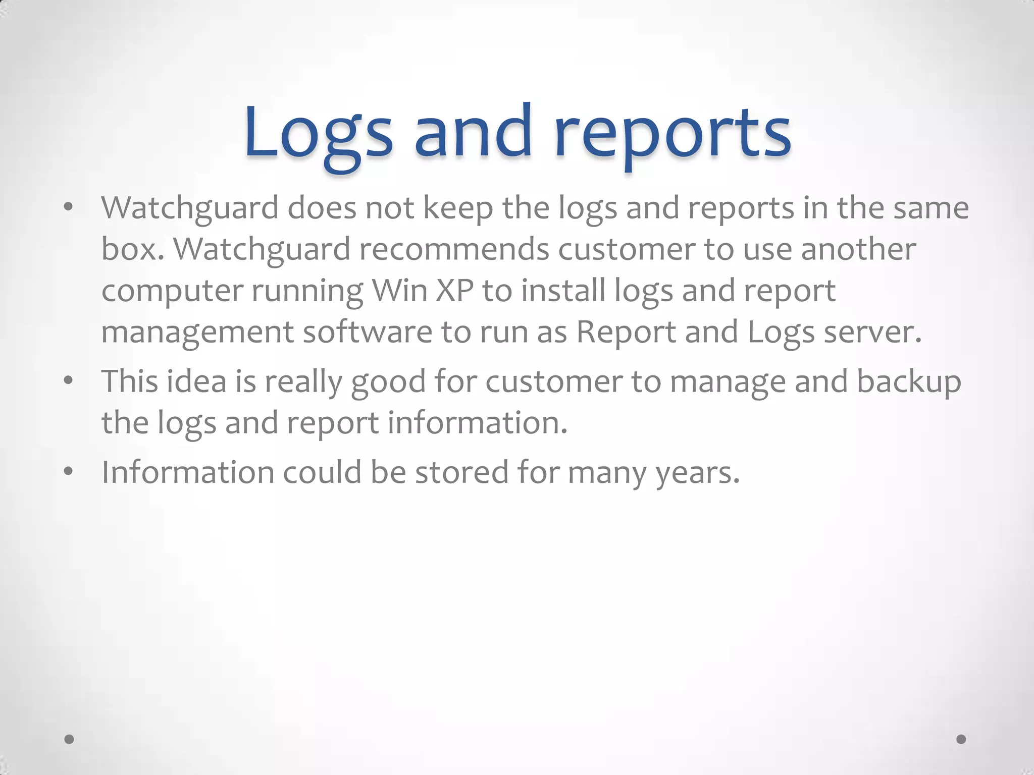 Watchguard short introduction | PPTX