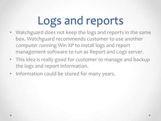 Watchguard short introduction | PPTX