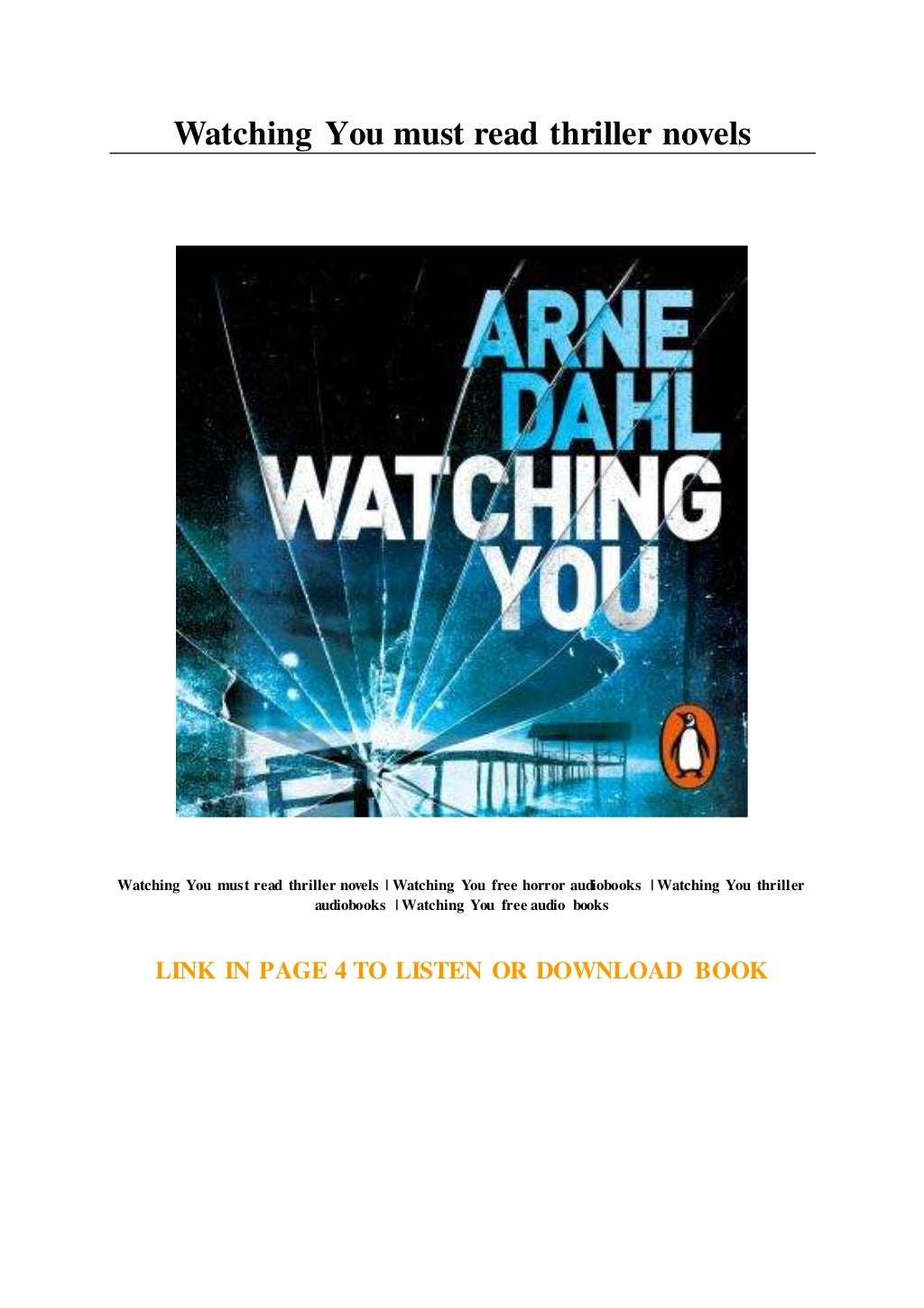 Watching You Must Read Thriller Novels watching-you-must-read-thriller-novels