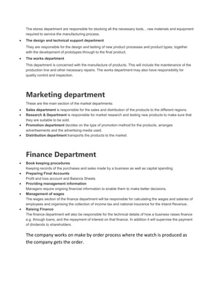 Watch manufacturing company | DOCX