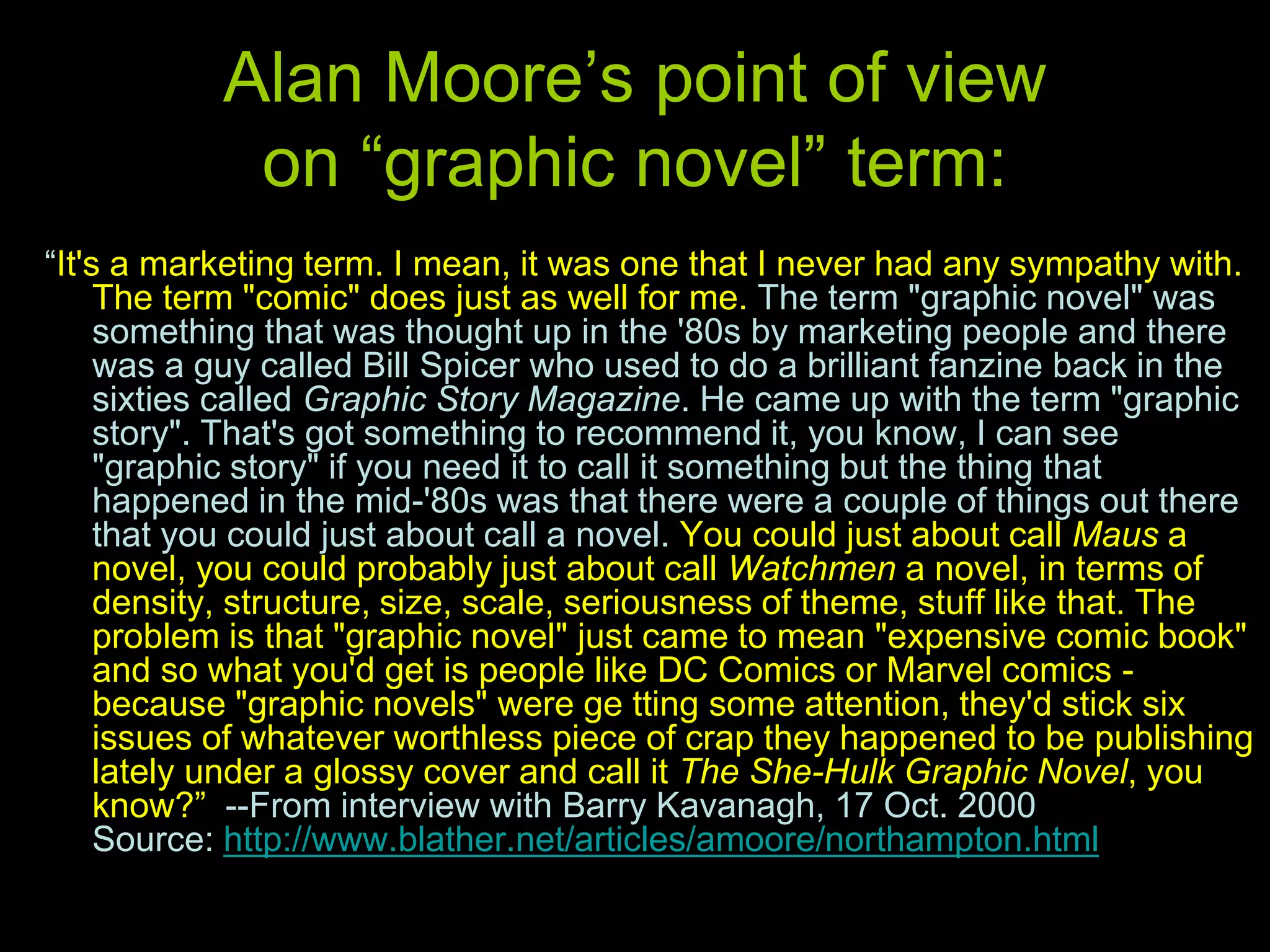 Watchmen by Alan Moore: Introduction and context | PPT