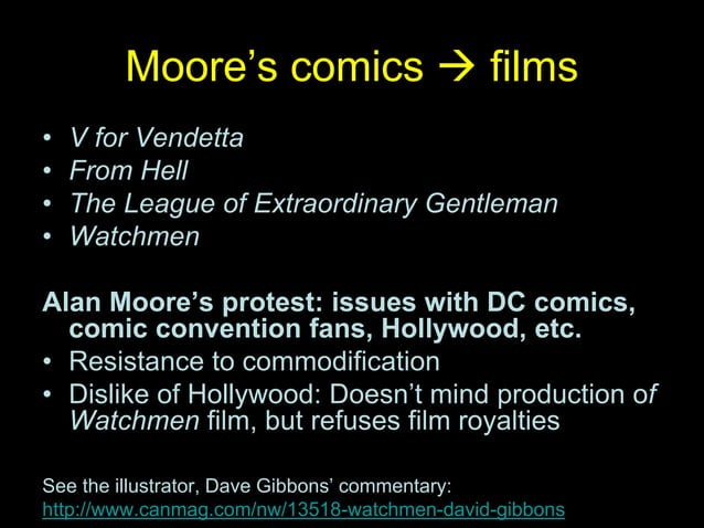 Watchmen by Alan Moore: Introduction and context | PPT | Comics and ...
