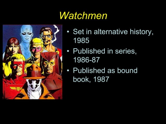 Watchmen by Alan Moore: Introduction and context | PPT | Comics and ...