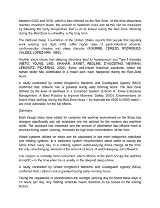 Watch-keeping systems on-board Ships or at Shore | DOCX