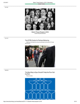 Watch these people in 2018 bloomberg | PDF