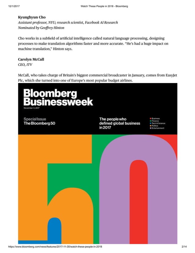 Watch these people in 2018 bloomberg | PDF