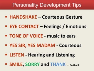 Watch your personality presentation | PPTX