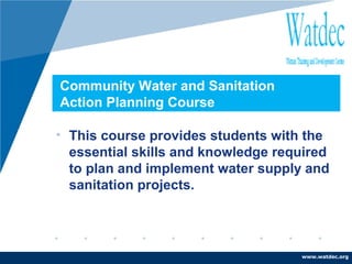 Water and Sanitation Short Courses | PPT
