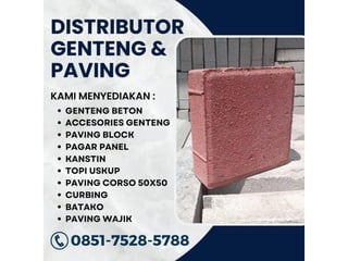 Agen Paving Block Harga Satuan Kota Batu | PDF