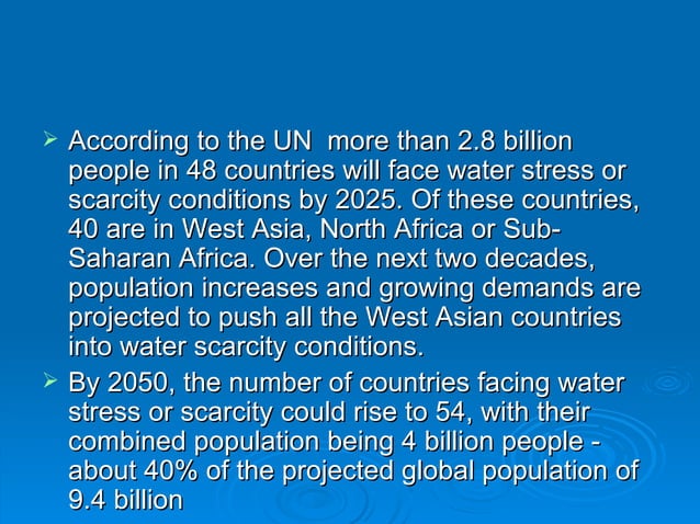 Water: Patterns of Production and Consumption | PPT | Water Services | Home Utilities