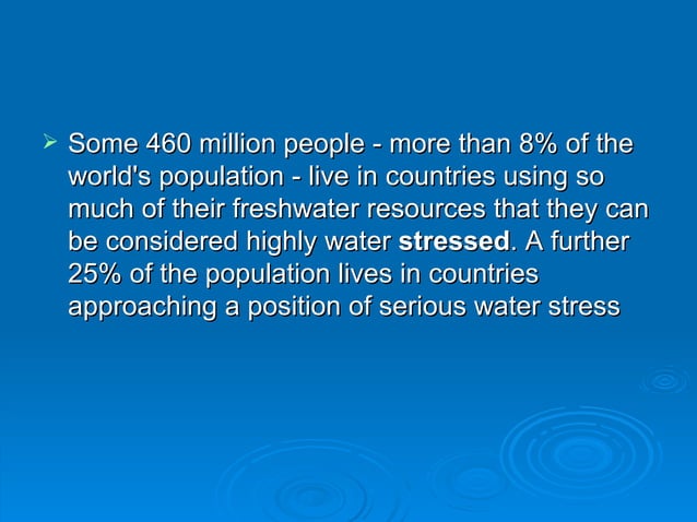 Water: Patterns of Production and Consumption | PPT | Water Services | Home Utilities
