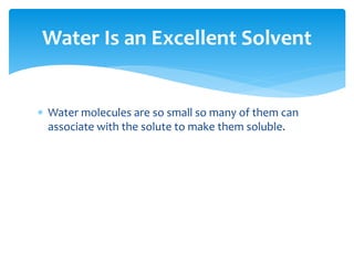 Biochemistry of Water | PPTX
