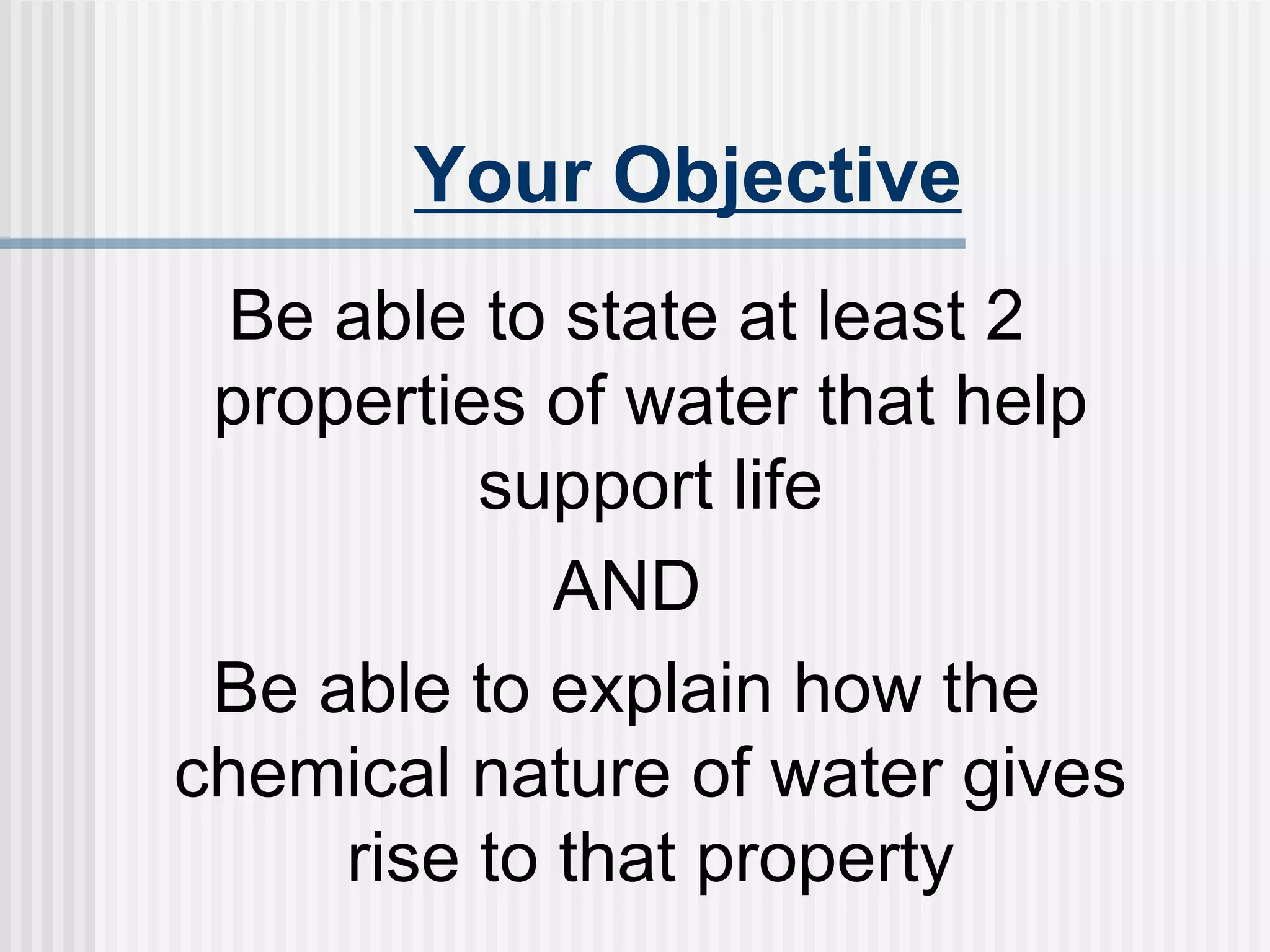 AP Biology Properties of Water | PPTX