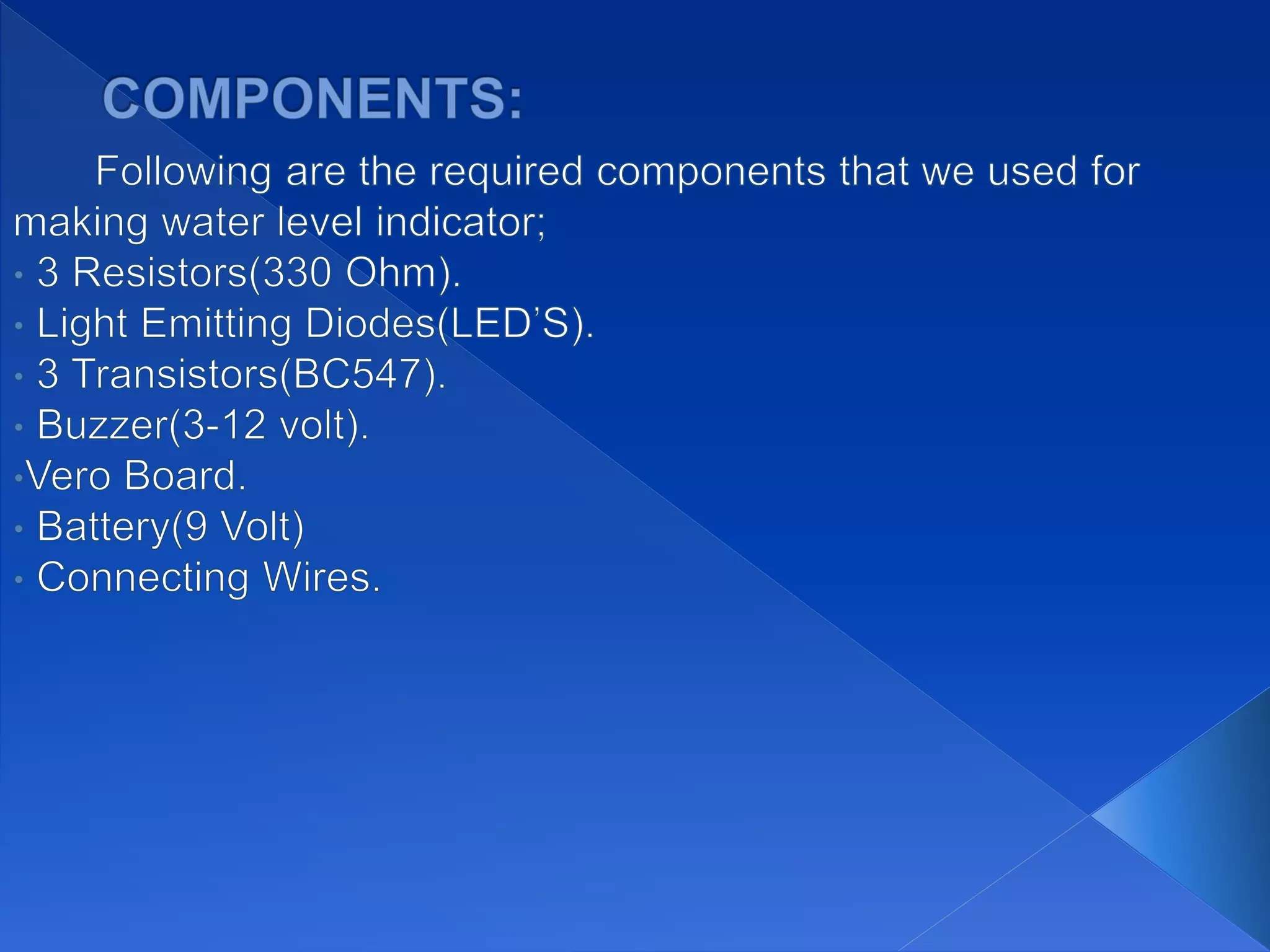 Water Level Indicator(Presentation) | PPT