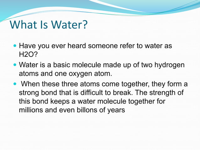 Water. The hydrosphere | PPT