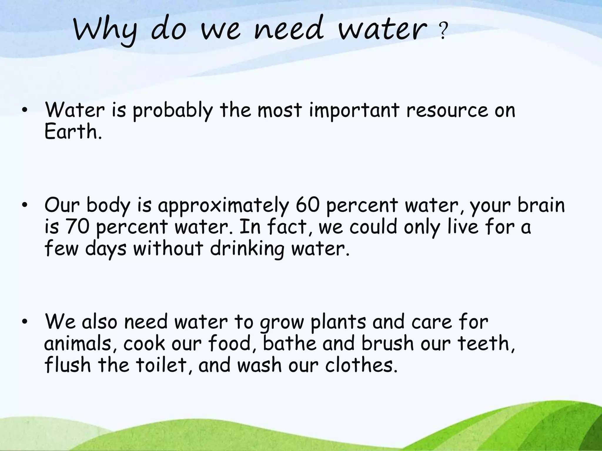 Importance of saving water | PPTX