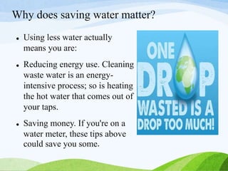 Importance of saving water | PPTX