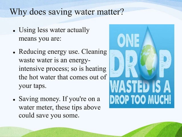 Importance of saving water | PPTX