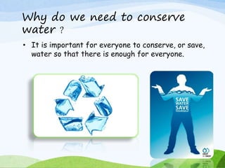 Importance of saving water | PPTX