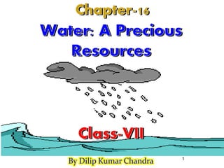 16. Water-A Precious Resource by Dilip Kumar Chandra | PPT