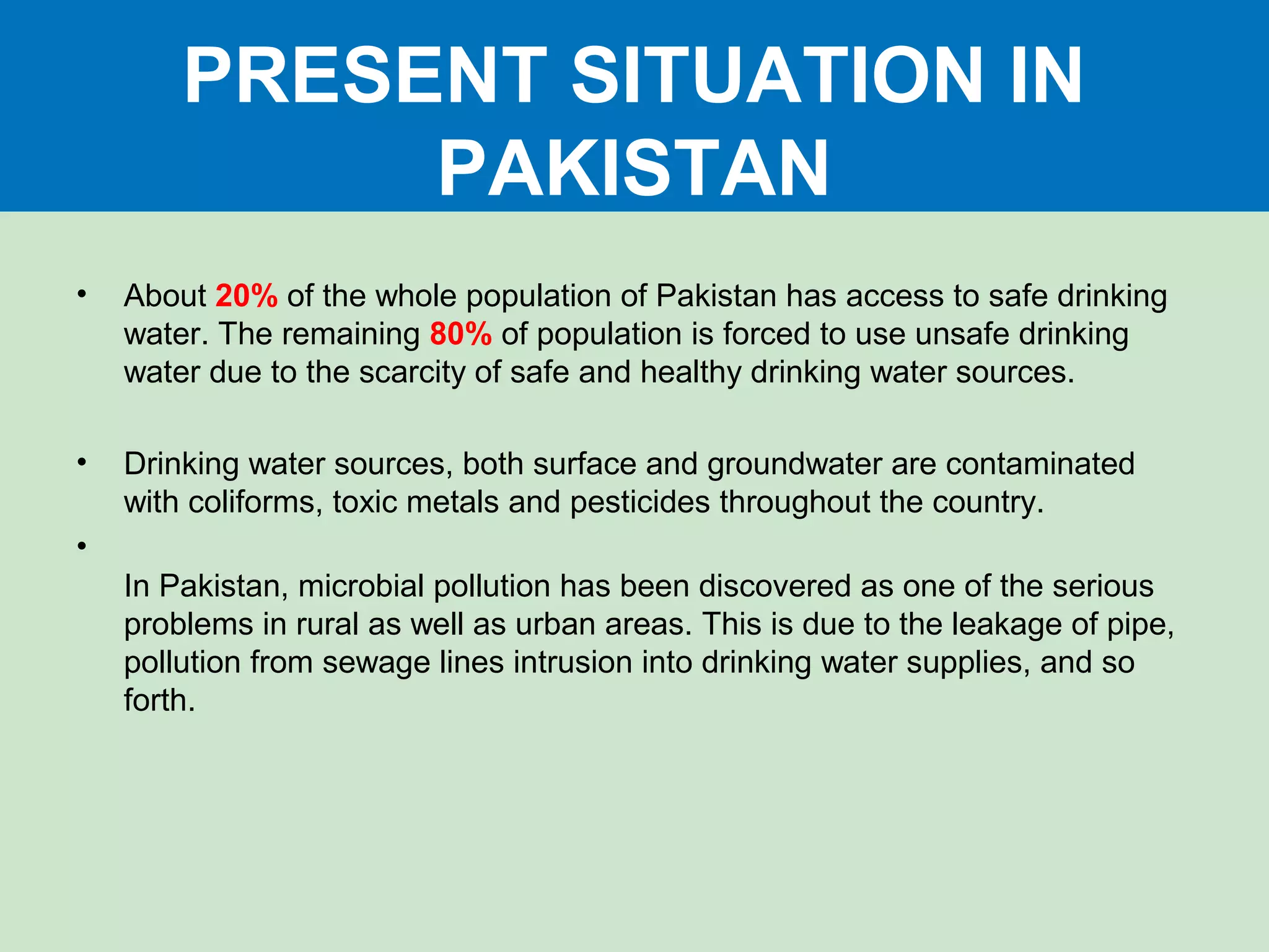 Water pollution in pakistan | PPT