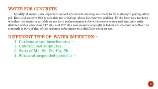 Water used for concrete | PPTX
