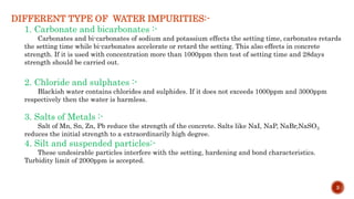 Water used for concrete | PPTX