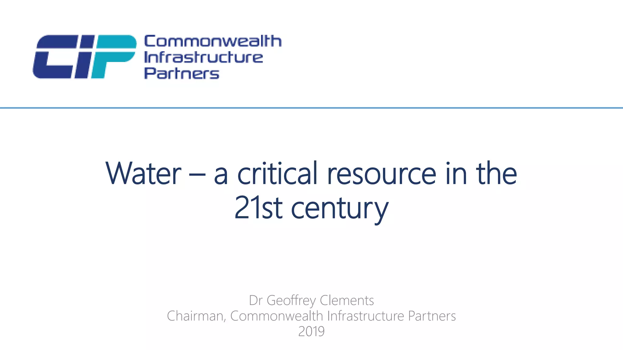 Water - A Critical Resource | PPTX