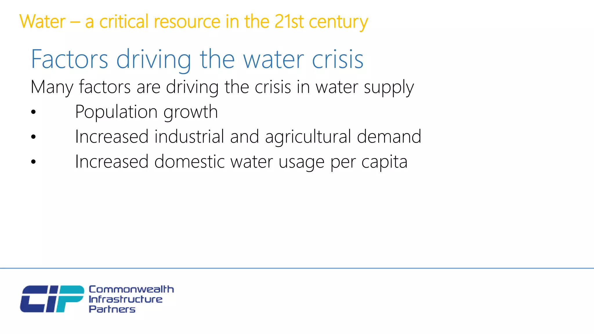 Water - A Critical Resource | PPTX