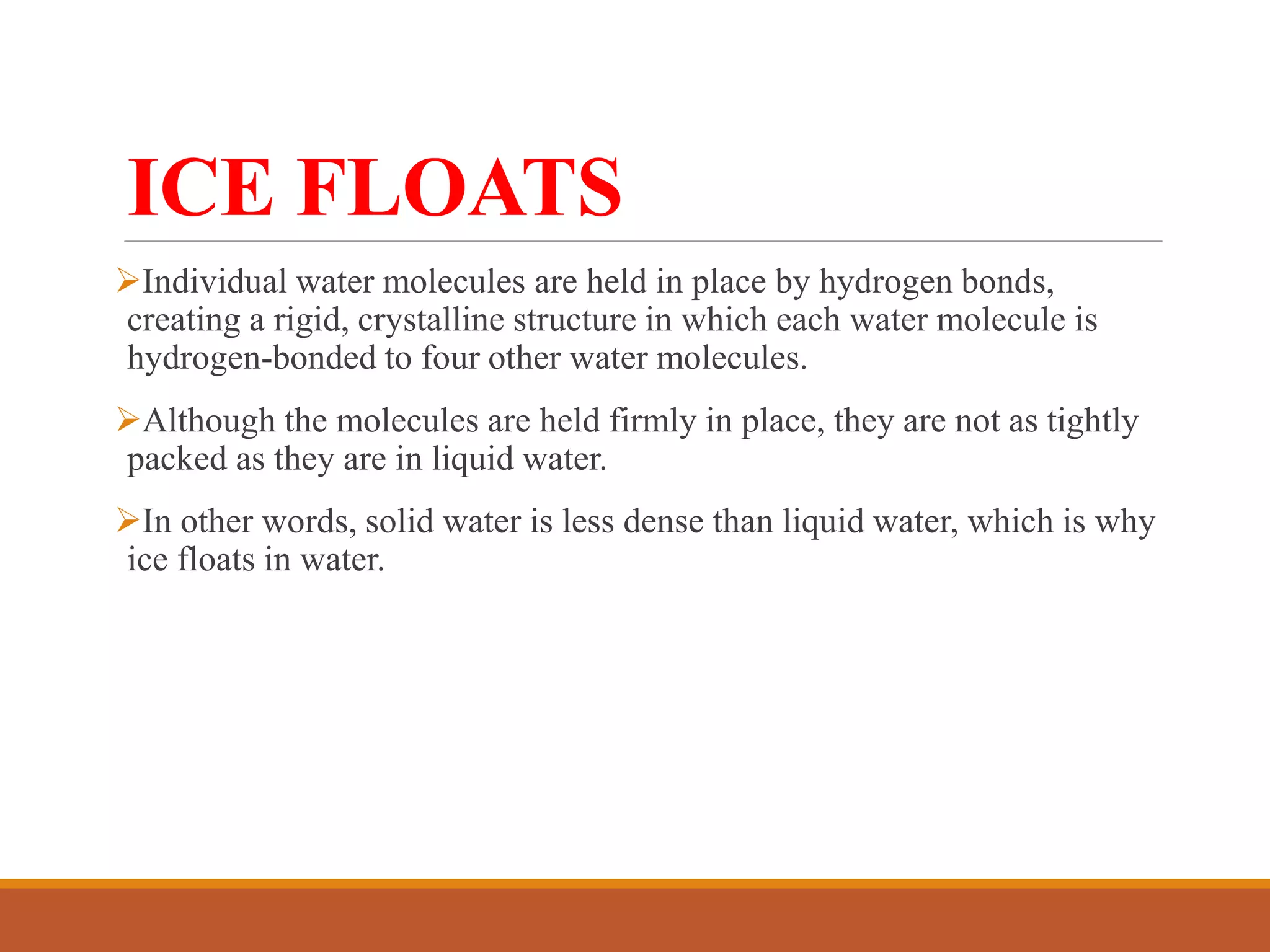 Water: Structure and Properties | PPTX